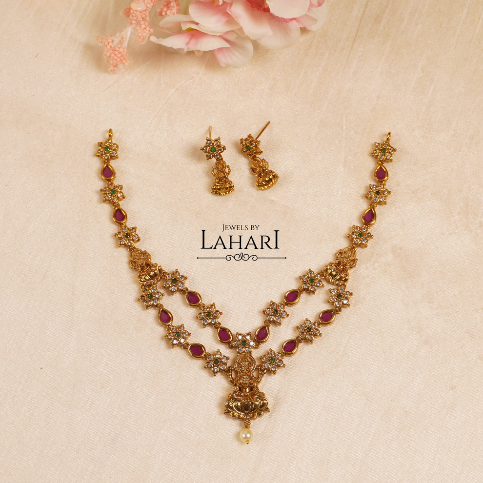 Deviya Lakshmi Necklace Set – JEWELS BY LAHARI